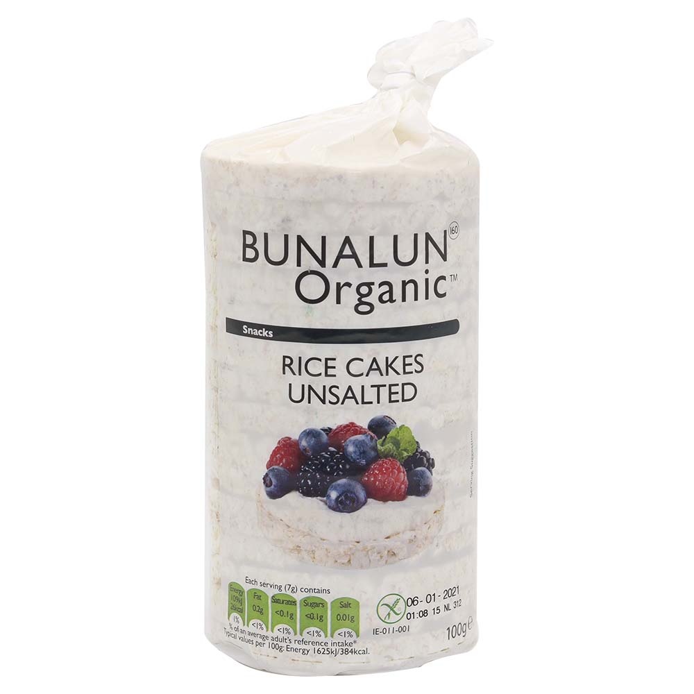 Bunalun Organic Rice Cakes Unsalted 100g - Buy Online