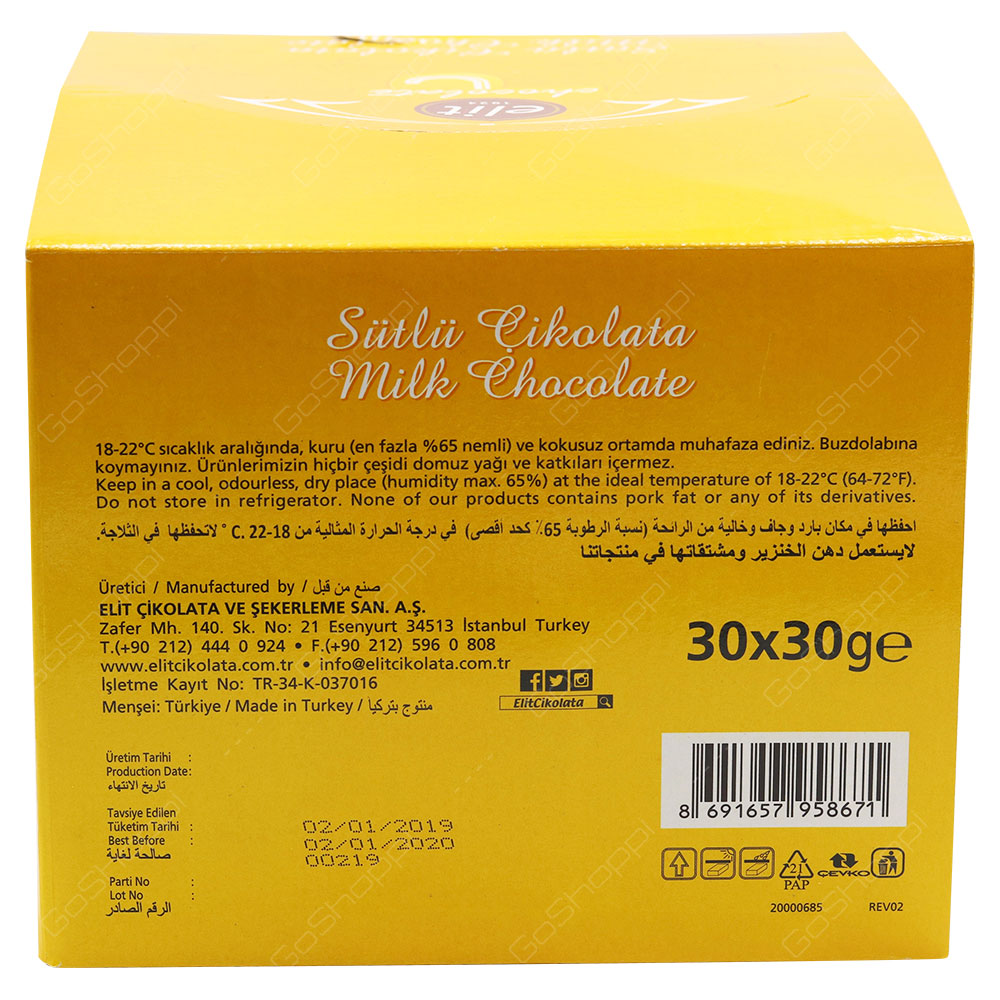 Elit Milk Chocolates 30X30g - Buy Online