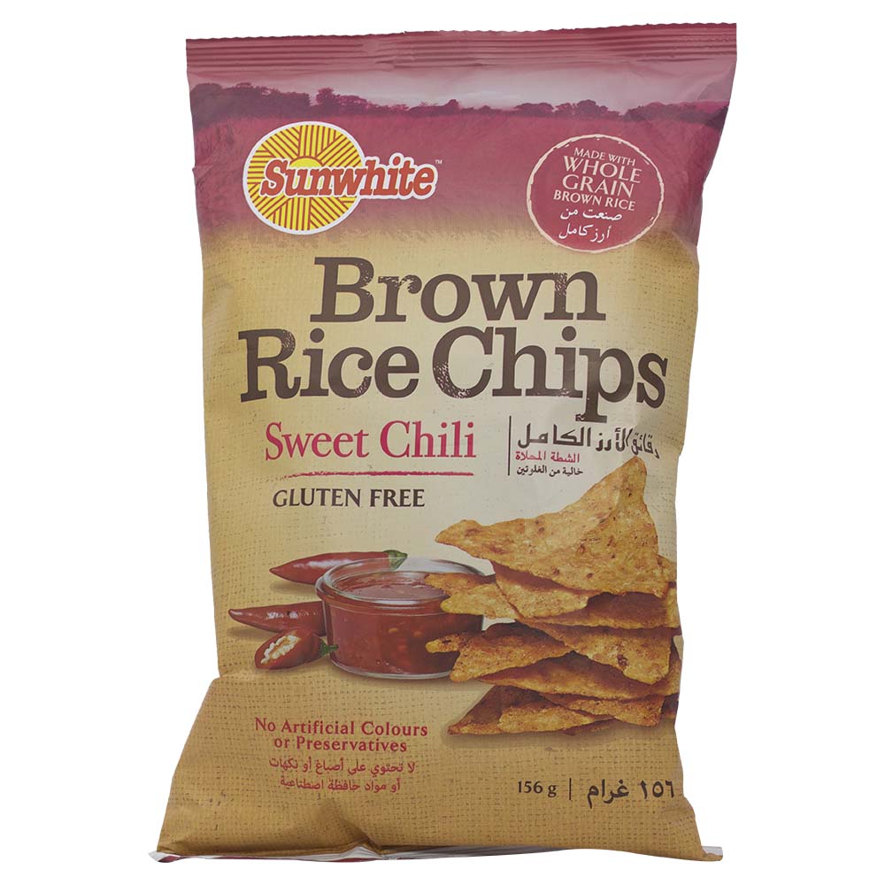 Sunwhite Brown Rice Chips Sweet Chilli 156g - Buy Online