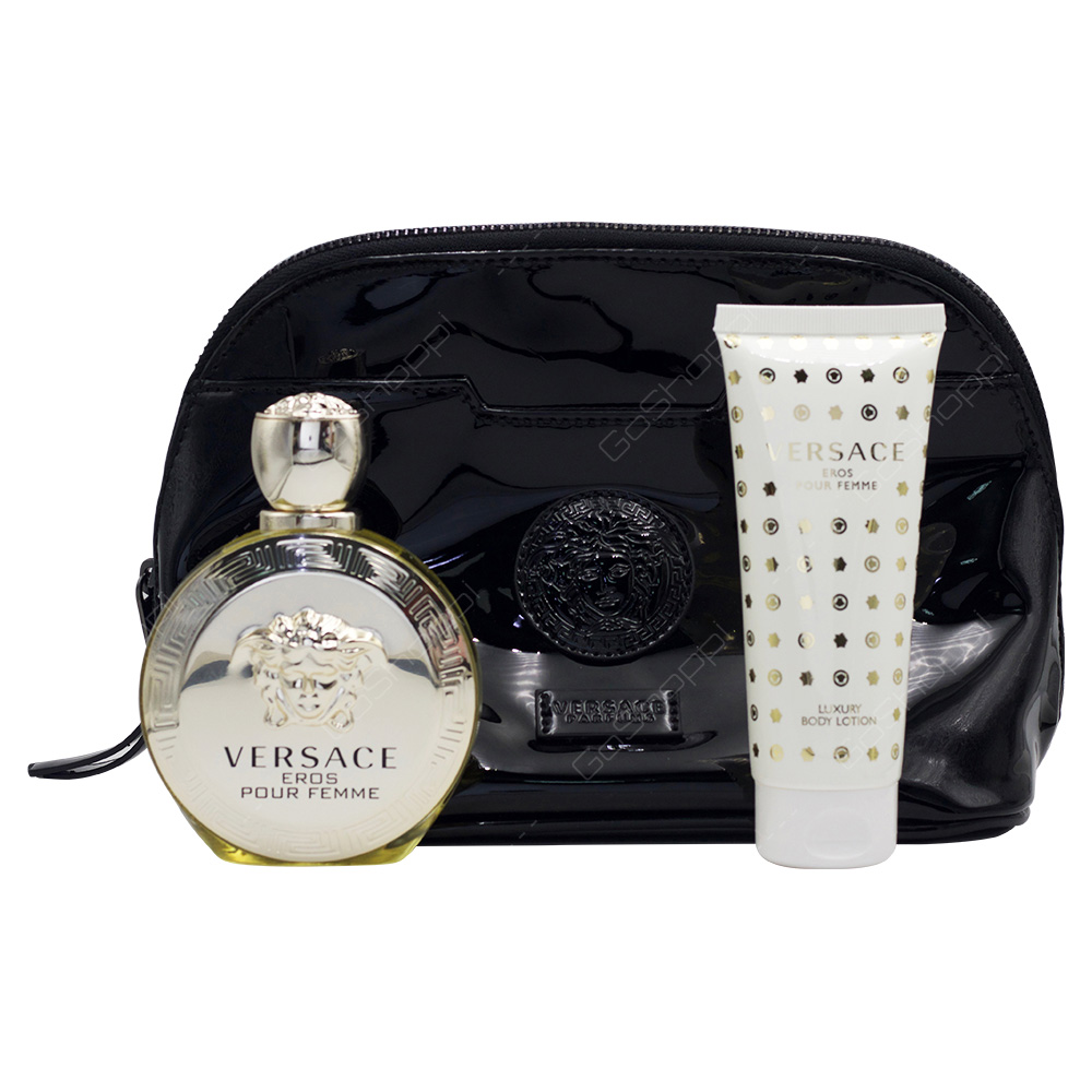 Versace Eros Gift Set With Pouch For Women 3pcs - Buy Online