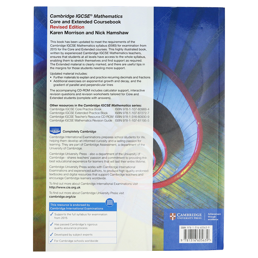 Cambridge Igcse Mathematics Core And Extended Coursebook Revised